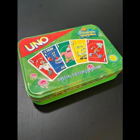 Toys | Vintage 202 Uno Spongebob Squarepants Special Edition Card Game ...